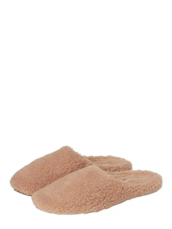 Eberjey Sherpa Slip-on Slippers - Tan