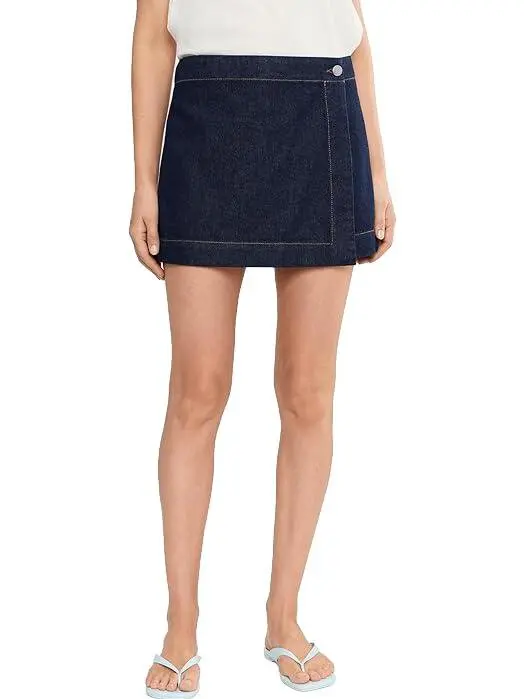 Madewell Denim Wrap Mini Skort - Blue
