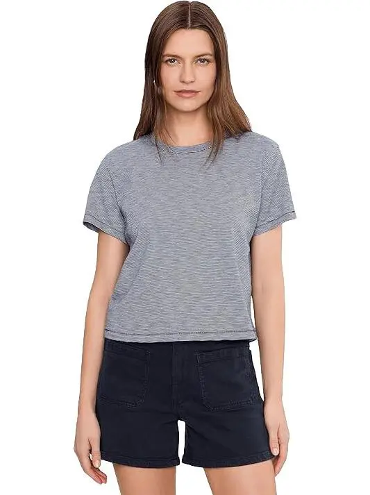 Madewell Bella Slub Tee Striped Cotton T-shirt - Navy