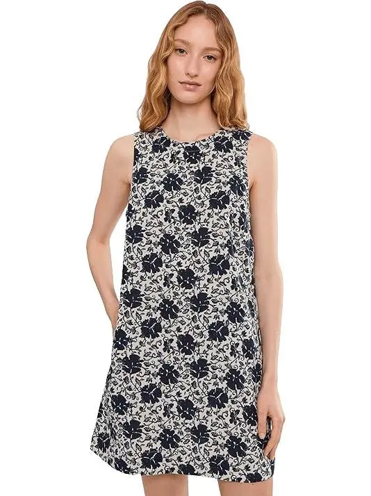 Madewell Floral Print Linen Mini Shift Dress - Beige