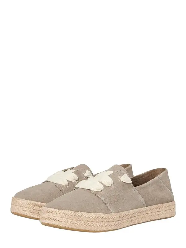 Toms Carolina Lace Up Espadrille Loafers - Taupe