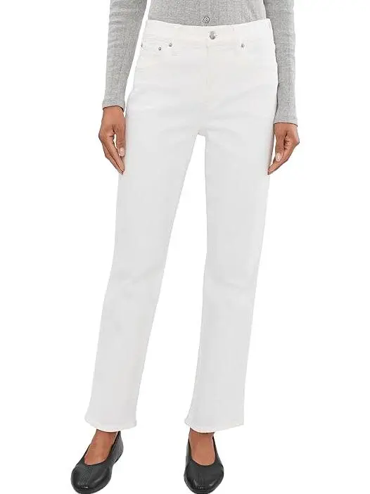 Madewell The Dean Easy Straight Jean In Tile - White