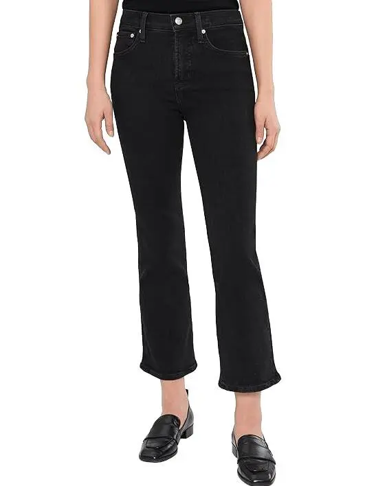 Madewell The Stretch Flare Crop Jean - Black