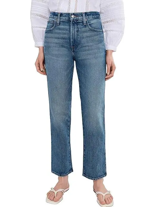Madewell Petite Longline Straight Jean - Navy
