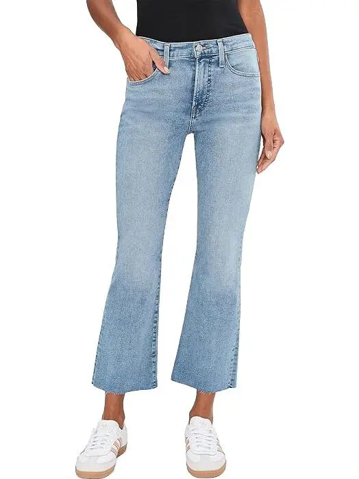 Madewell The Stretch Flare Crop Jean In Coastal Wash - Blue