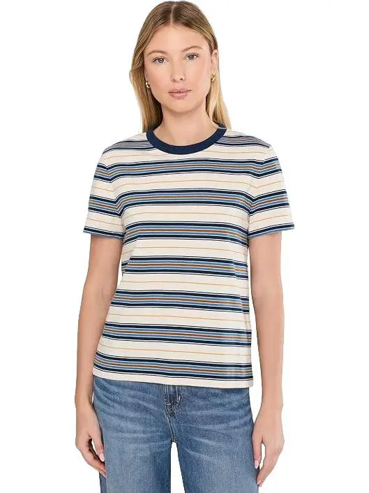 Madewell The Perfect Crewneck Tee Striped Cotton - Multi