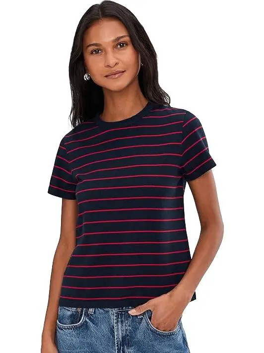 Madewell The Perfect Crewneck Tee In Allday Jersey - Navy