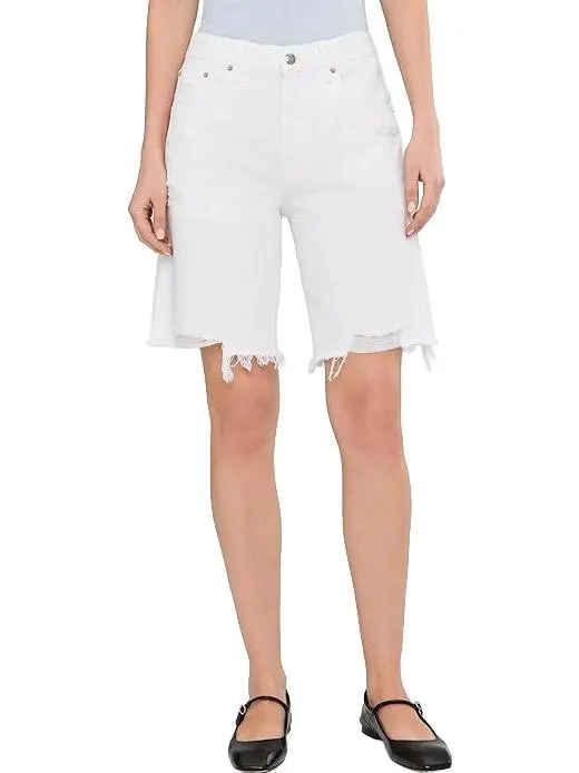 Madewell The Essex Long Baggy Short Shorts - White