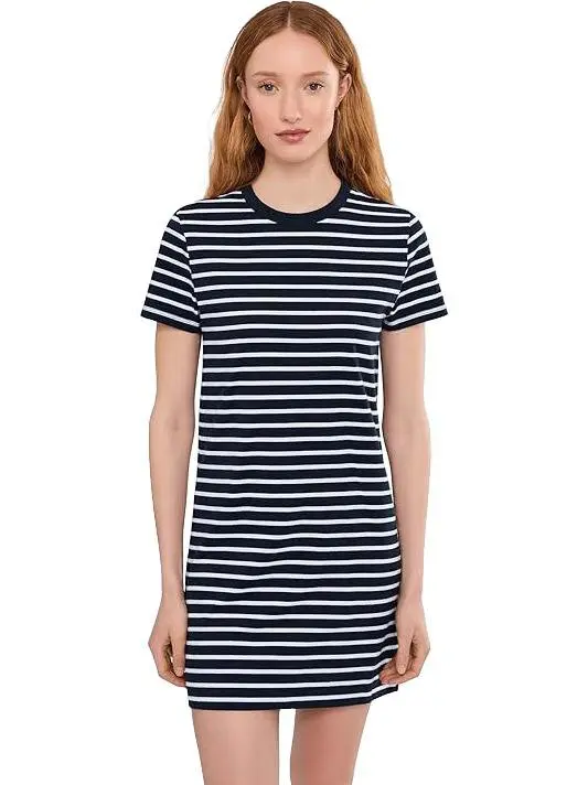 Madewell Stripe Mini T-shirt Dress - Navy