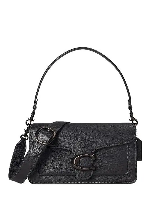 COACH Polished Pebble Leather Tabby Shoulder Bag 26 - Black