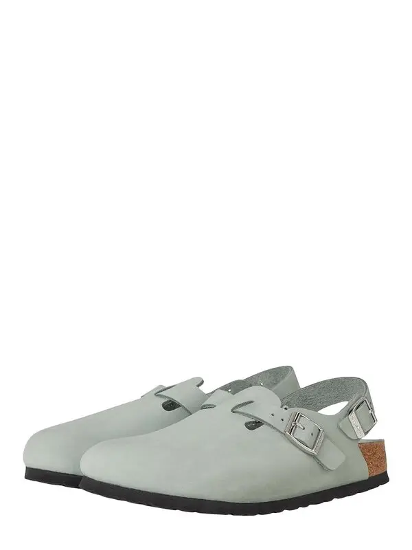 BIRKENSTOCK Tokio Nubuck Clogs - Gray