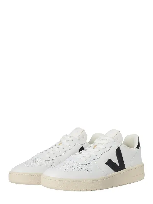 VEJA V-10 Prime Lace-up Leather Sneakers - Black