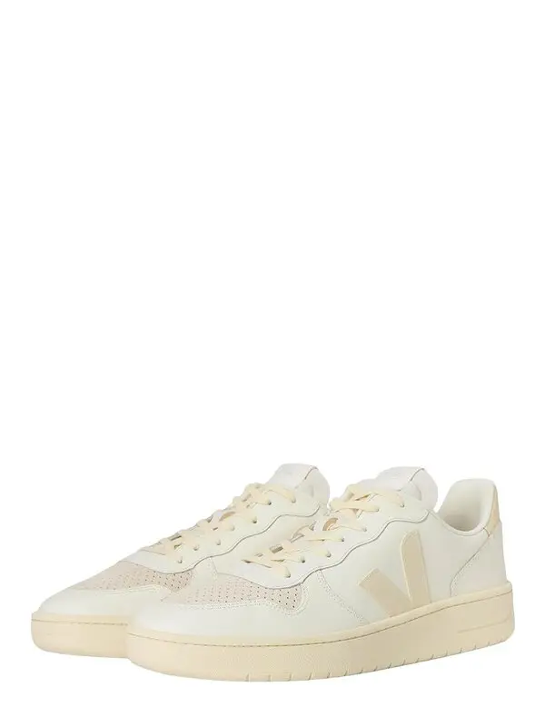 VEJA V-10 Prime Lace-up Leather Sneakers - White