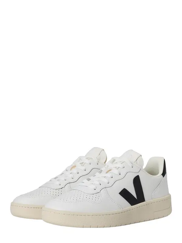 VEJA V-10 Prime Leather Sneakers - Black