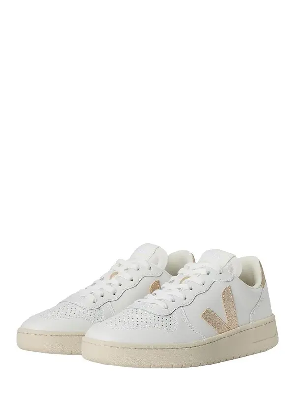 VEJA V-10 Prime Leather Sneakers - White