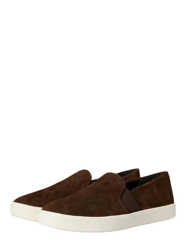 Vince Blair 5 Perforated Leather Slip-on Sneakers - Olive