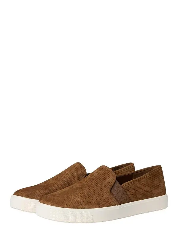Vince Blair 5 Perforated Leather Slip-on Sneakers - Tan