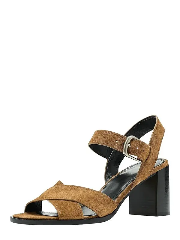 Vince Salma Strappy Block Heel Sandals - Tan