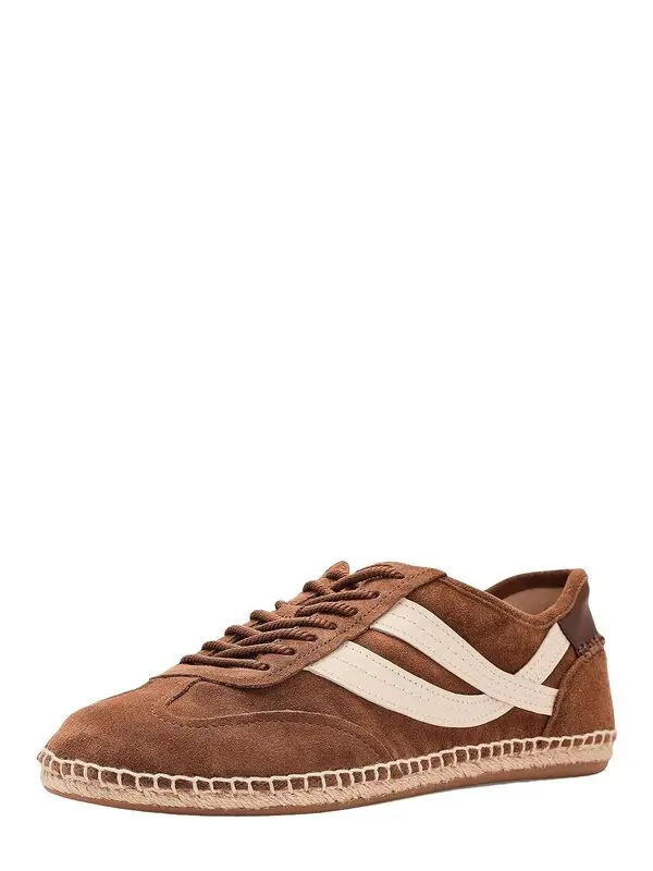 Vince Oasis Espadrille Suede Lace-up Shoes - Tan