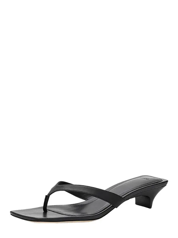Vince San Juan Jelly Thong Sandals With Kitten Heel - Black