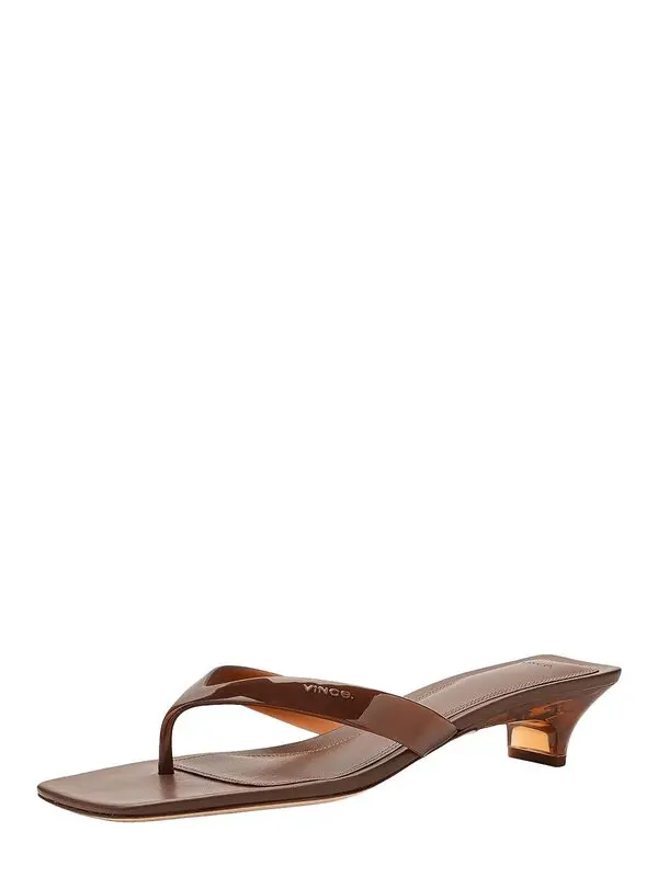 Vince San Juan Jelly Thong Sandals With Kitten Heel - Yellow