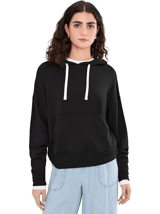 Splits59 Long Sleeve Hoodie With Drawstring And Kangaroo Pocket - Black