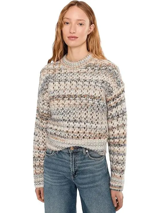Madewell Fawn Open Stitch Stripe Pullover Sweater - Multi