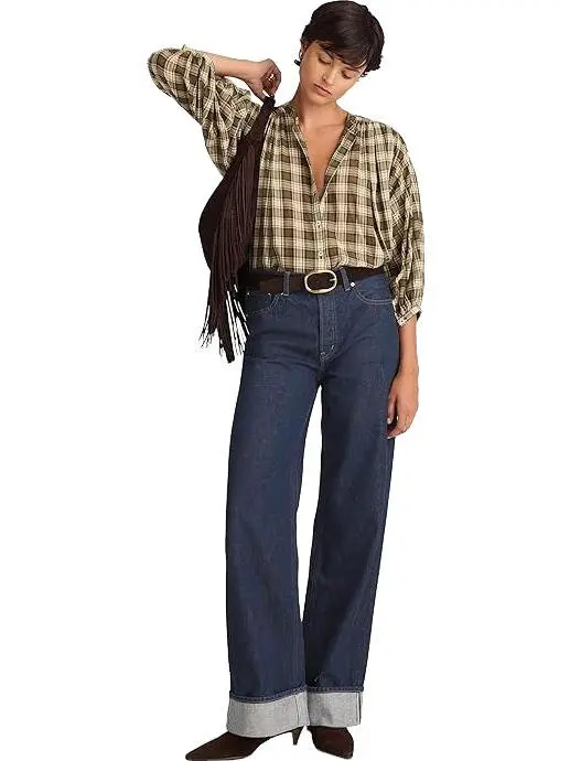 Madewell Low Slung Baggy Rinse Jeans - Blue