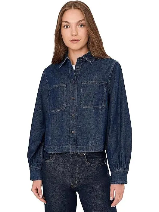 Madewell Sculptural Sleeve Denim Shirt - Blue