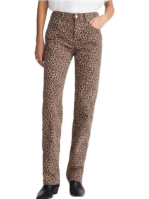 Madewell Longline Straight Leg Jeans - Brown