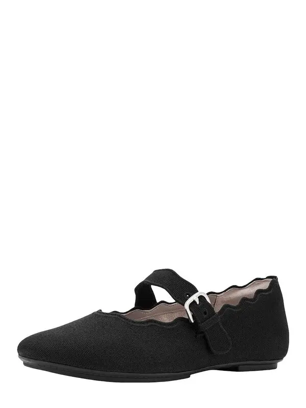 Fitflop Delicato Wave-edge Canvas Mary Janes - Black
