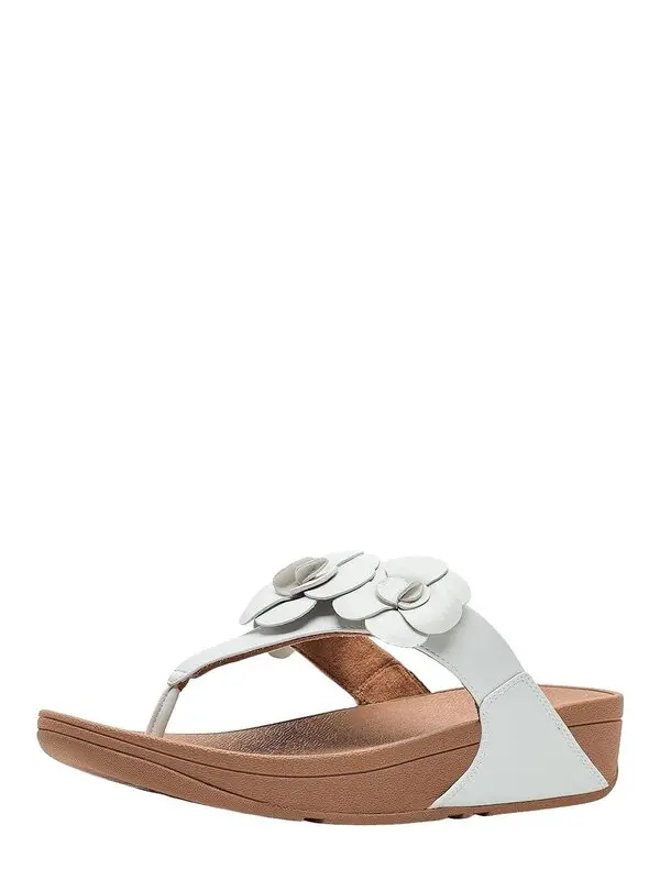 Fitflop Lulu Flower Toe-post Wedge Sandals - Pink