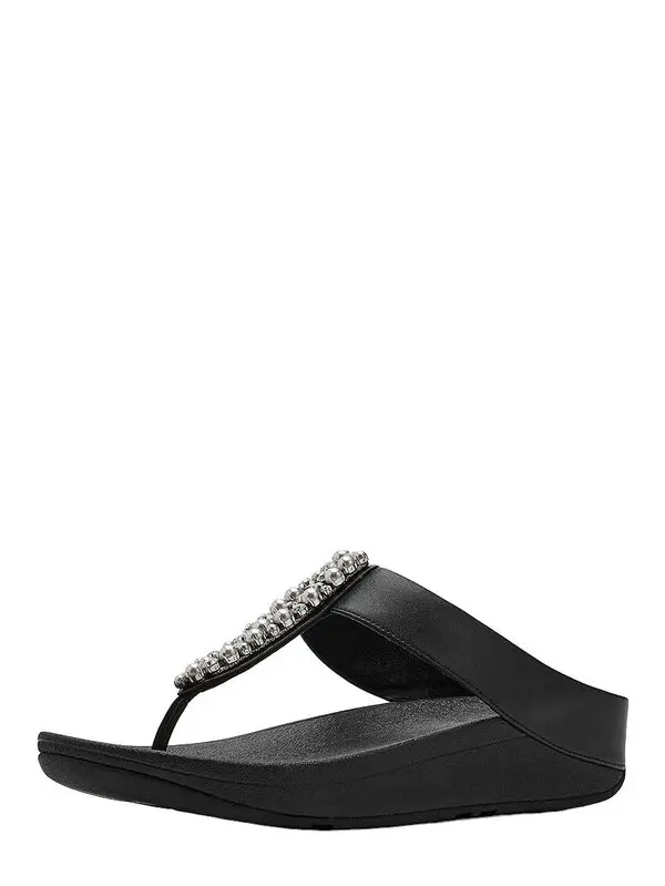 Fitflop Fino Embellished Wedge Sandals - Black