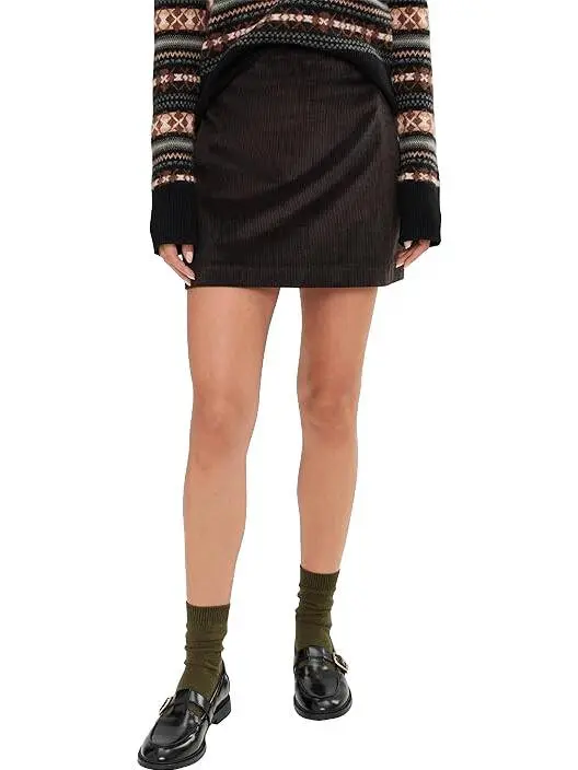 Madewell Cord Minimal Mini Skirt - Brown