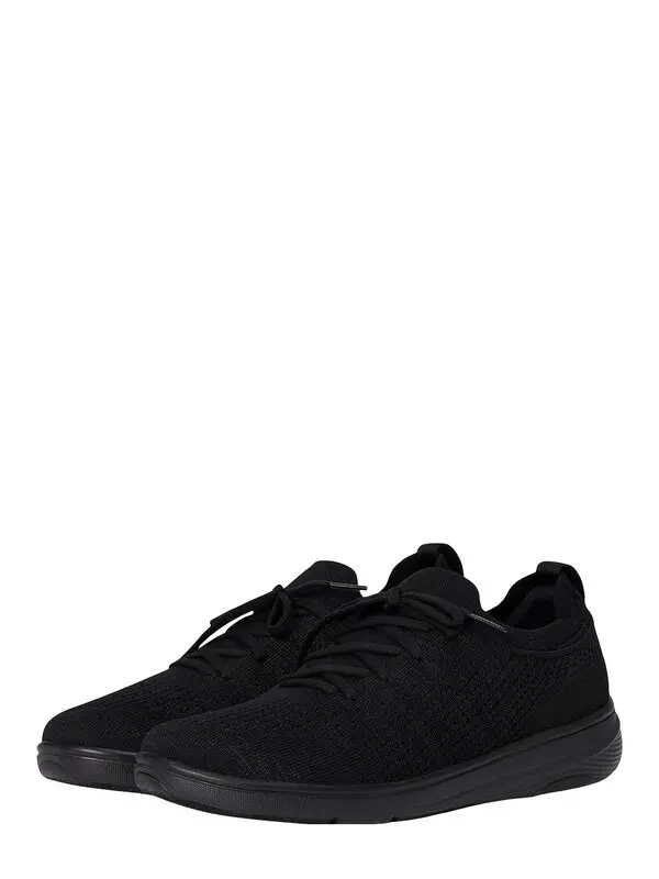 Fitflop Super-q Knit Slip-on Lace Up Sneakers - Black