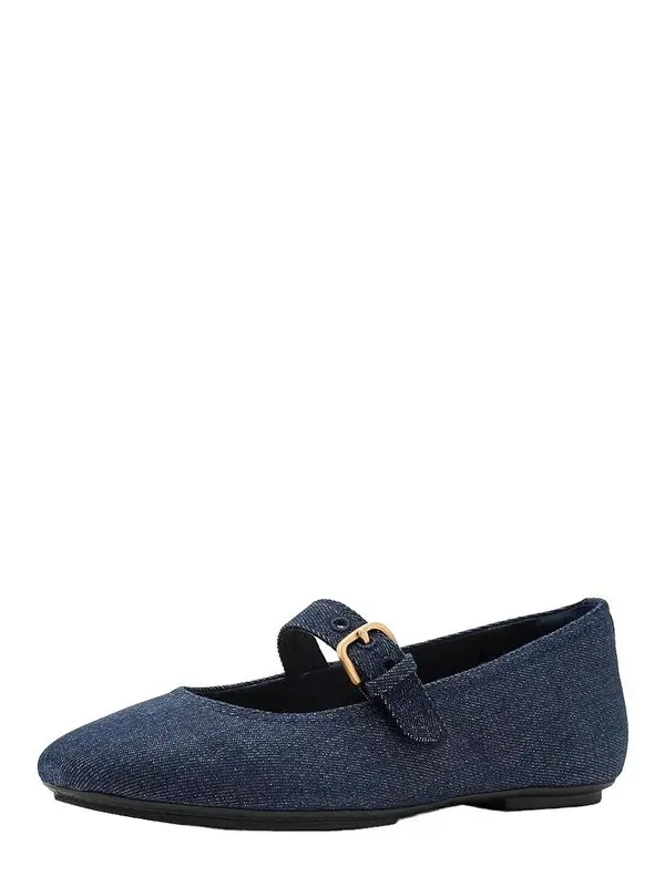Fitflop Delicato Denim Mary Jane Flats - Navy