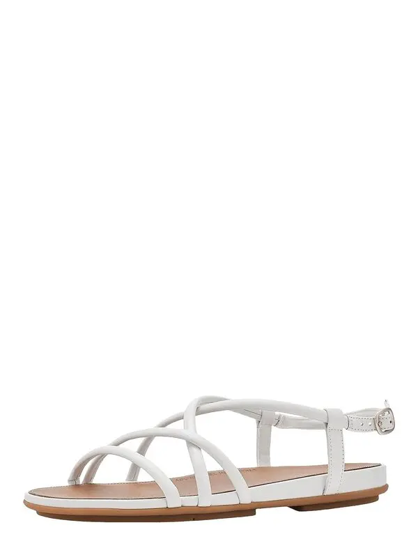 Fitflop Gracie Leather Strappy Wedge Sandals - Pink