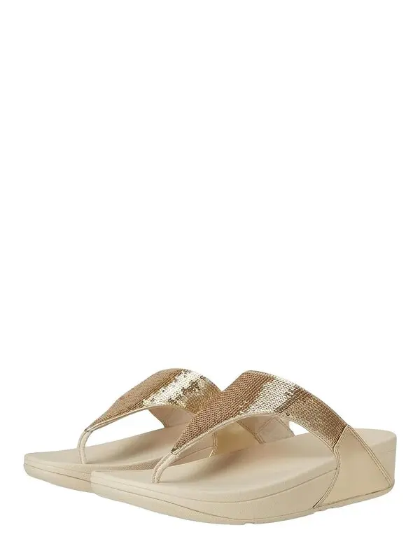 Fitflop Lulu Sequin Wedge Sandals - Gold