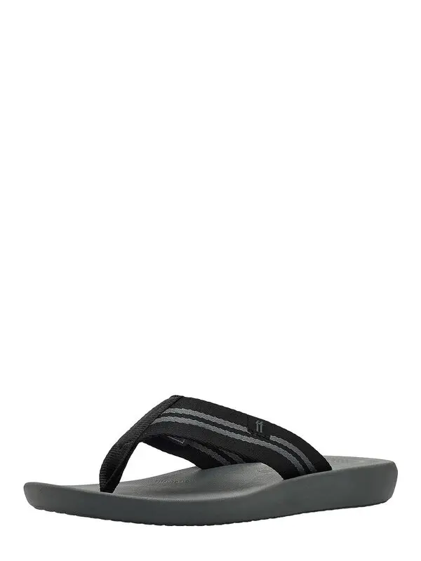 Fitflop Iqushion Two-stripe Webbing Flip-flops - Black