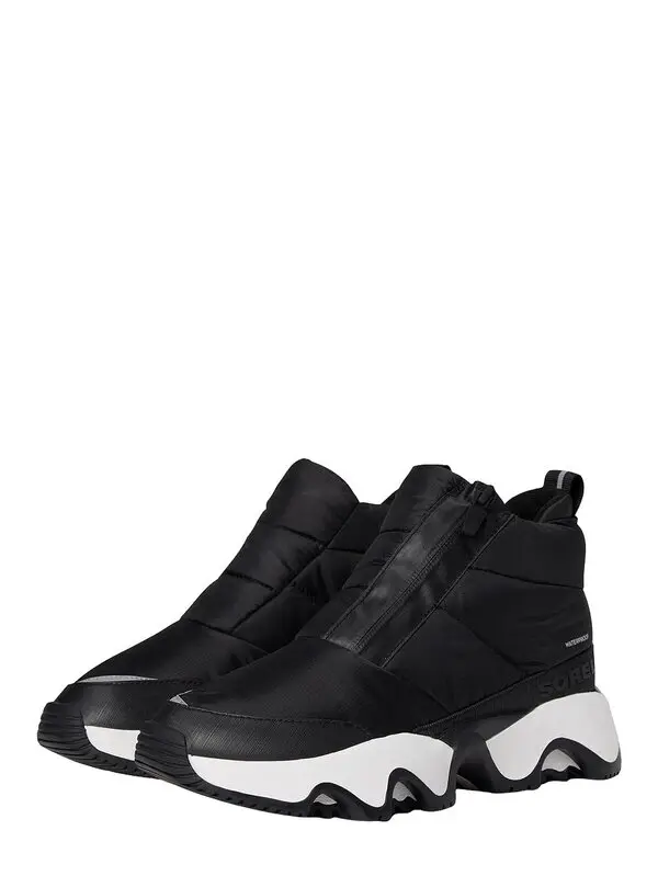 Sorel Kinetic Impact Puffy Zip Waterproof Ankle Boots - Black