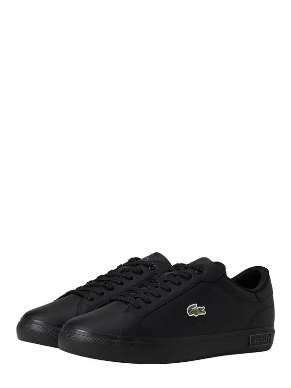 Lacoste Powercourt Leather Sneakers - Black