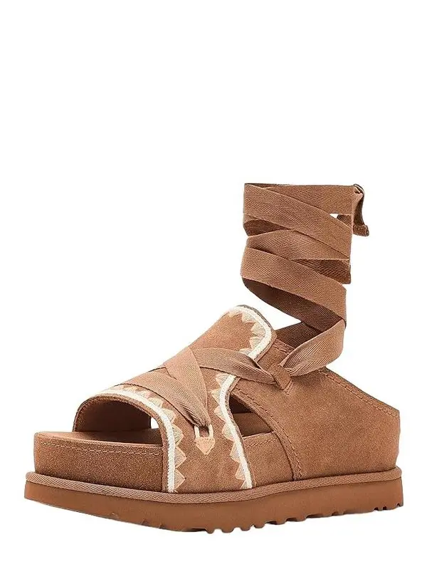 UGG Goldenstar Hi Artistitch Sandals - Tan