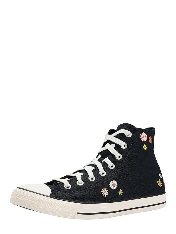 CONVERSE Chuck Taylor All Star Embroidered Floral High-top Sneakers - Black