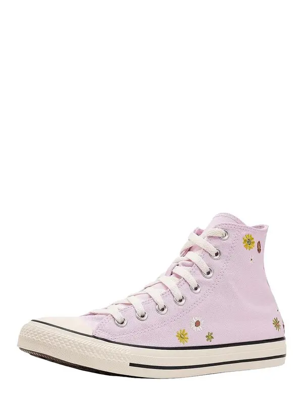 CONVERSE Chuck Taylor All Star Embroidered Floral High-top Sneakers - Pink
