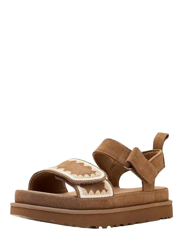 UGG Goldenstar Artistitch Sandals - Brown