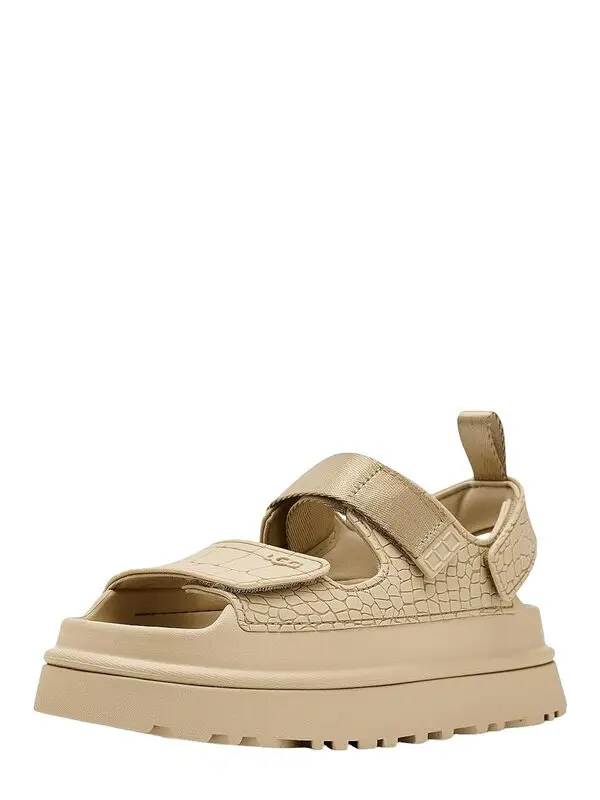 UGG Goldenglow Embossed Sandals - Taupe