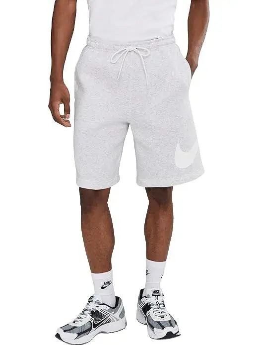Nike Club Fleece Logo Drawstring Shorts - White