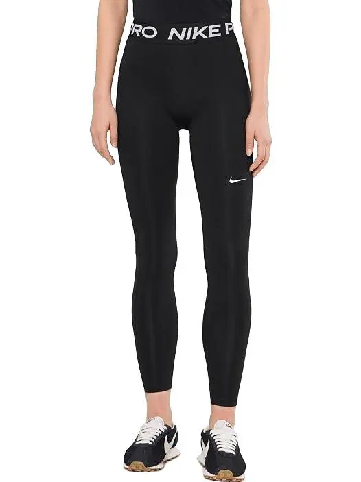 Nike Pro Mid-rise Full-length Leggings - Black/white