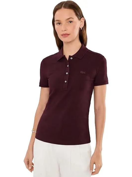 Lacoste Short Sleeve Slim Fit Stretch Piqué Polo - Oxalis