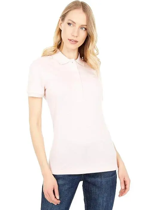 Lacoste Short Sleeve Stretch Pique Polo - Pink